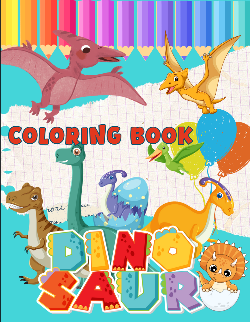 COLORING BOOK DINO WORLD!