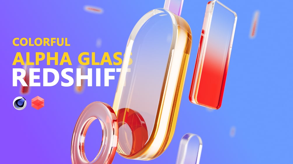 Glass Alpha_Redshift_C4D
