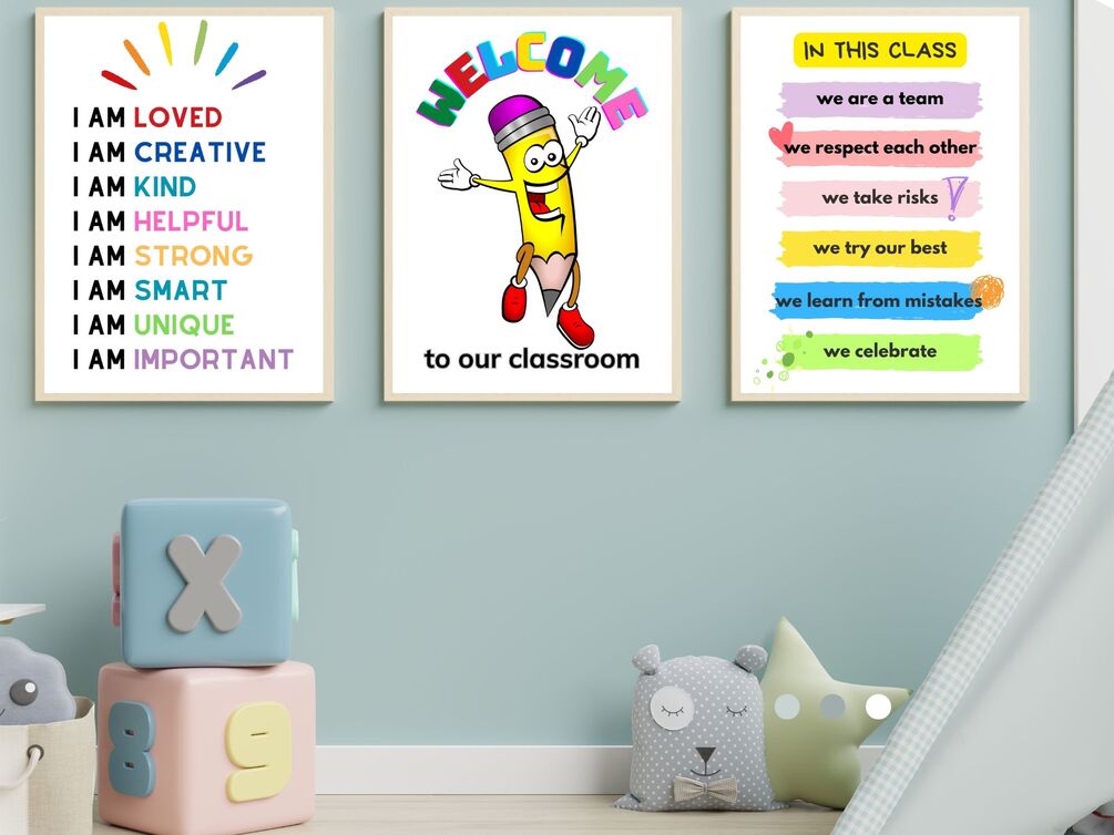 Set Of Educational Posters, Playroom prints,Montessori Classroom Decor ...