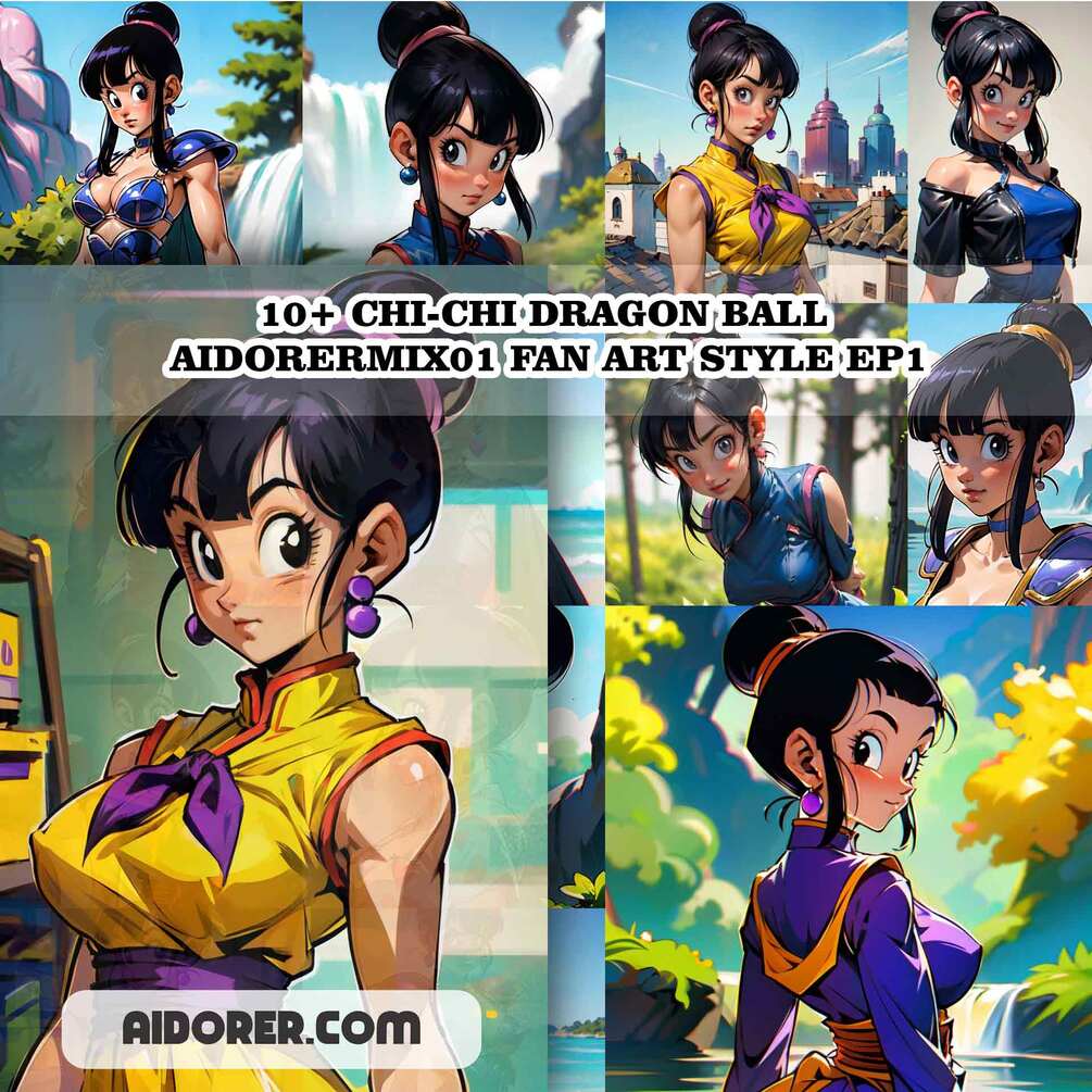 10+ CHI-CHI DRAGON BALL AIDORERMIX01 FAN ART STYLE EP1