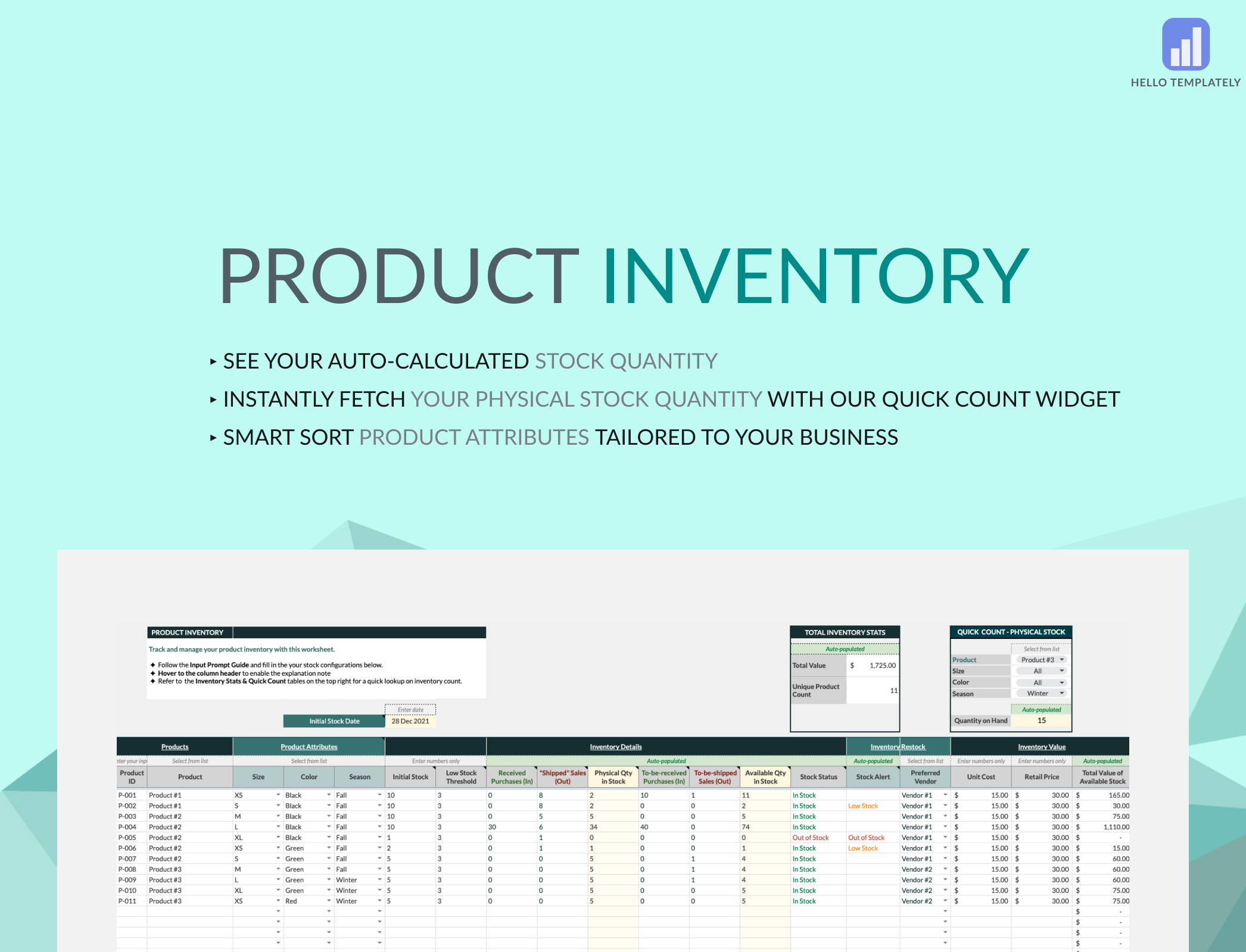 Inventory Management Template | Google Sheets