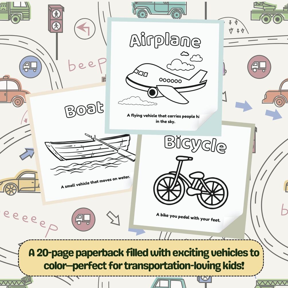 [The Toffeemate Corner] On the Go: Coloring Vehicles for Little Explorers