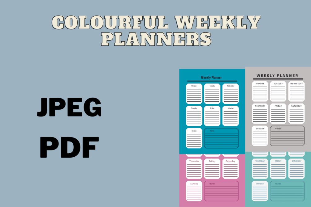 Colorful weekly planner freebie 8,free weekly planners