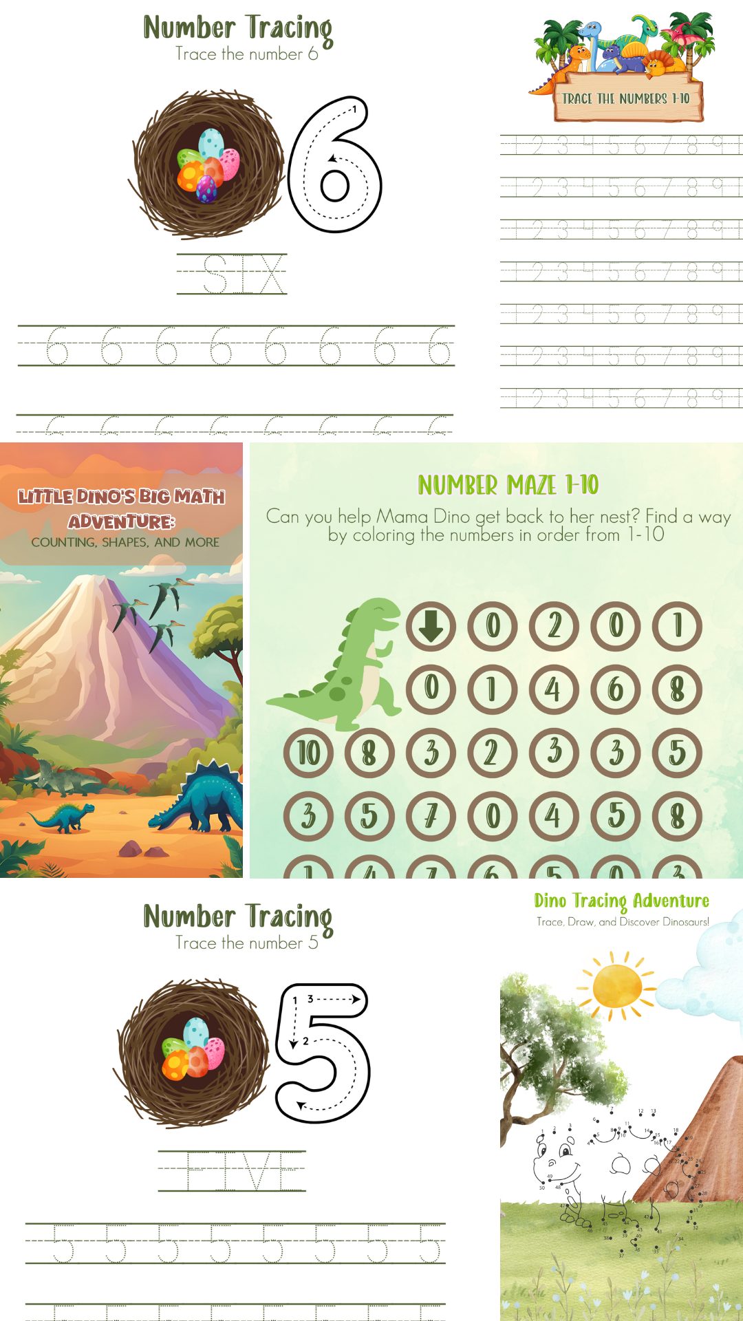 Little Dino's Big Math Adventure Busy Book