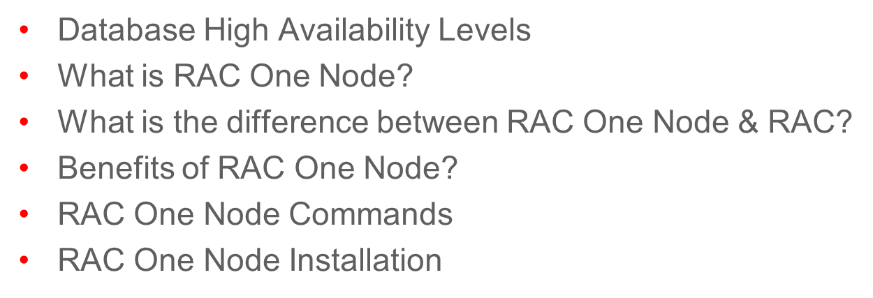 Oracle RAC One Node Core Concepts