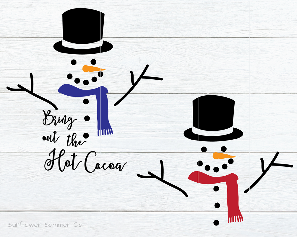 Snowman Hot Cocoa SVG/Clip Art