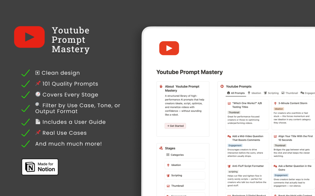 Youtube Prompts Mastery