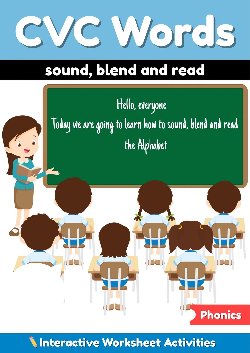 CVC Activity Book: Fun & Engaging Early Phonics Practice for Kids!