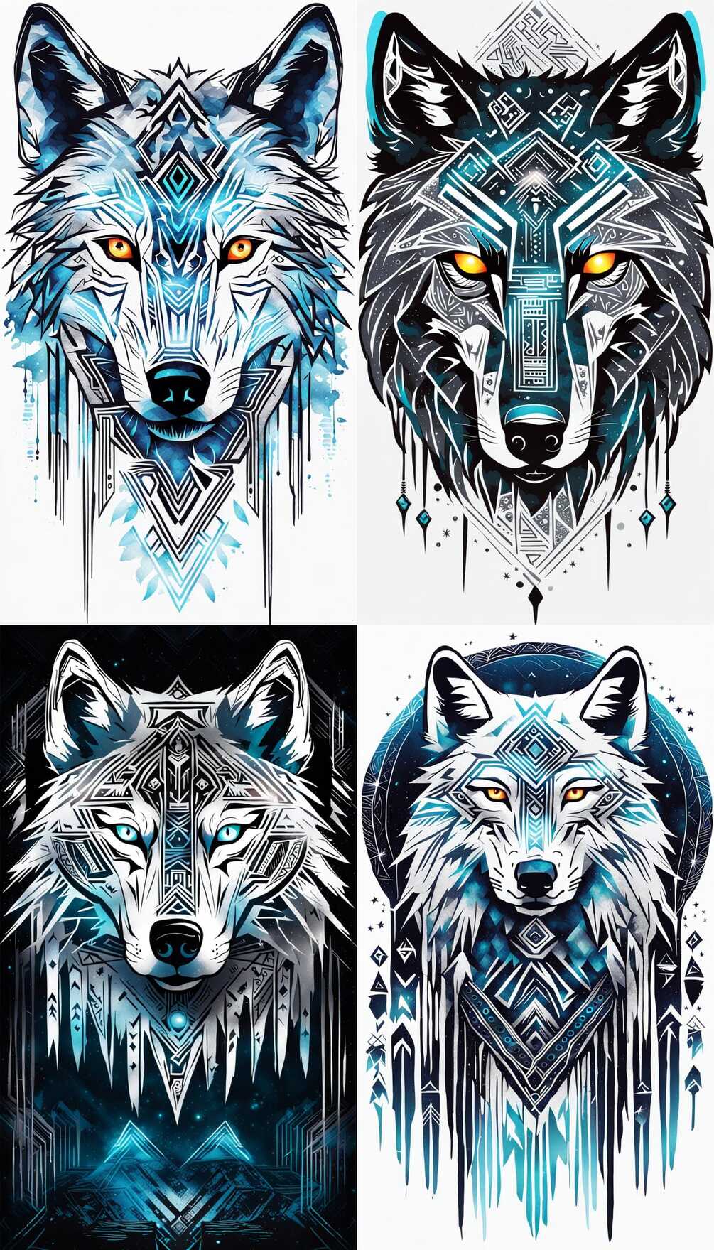 Wolf Pack | Indigenous Designs | AI Generated Lock Screen Wallpapers pack