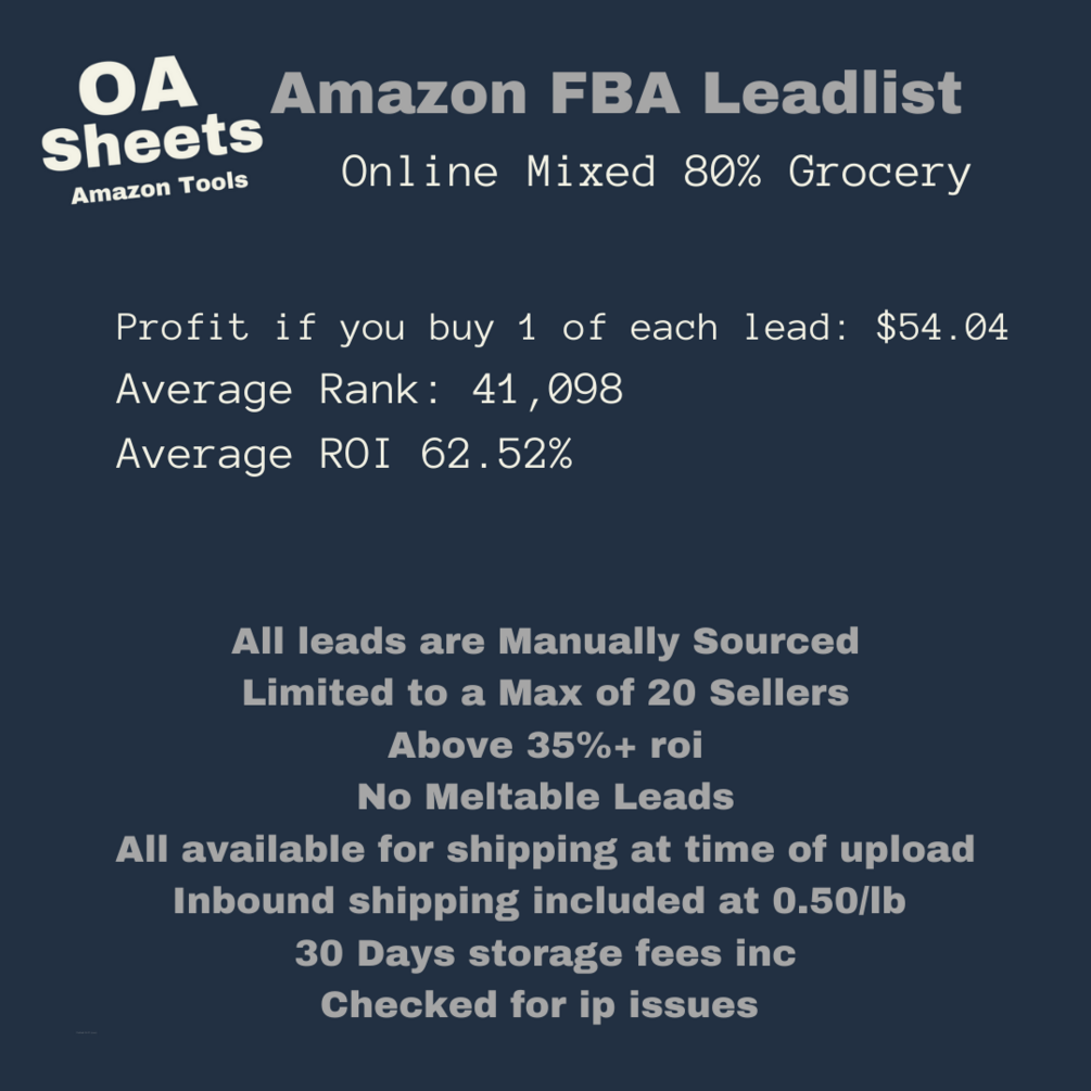 OA Sheets Mainly Grocery no leads over 75k 05.19.23