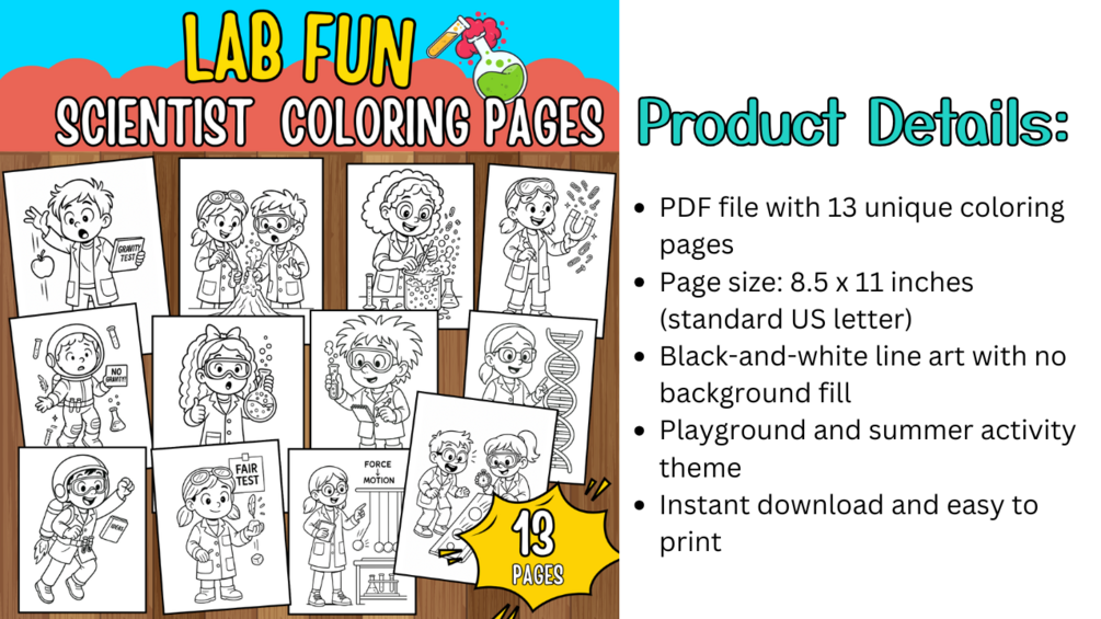 Scientist Coloring Pages – 13 Exciting Science-Themed Coloring Sheets ...