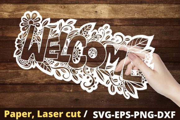 Welcome Sign SVG, Welcome Wood Cut File