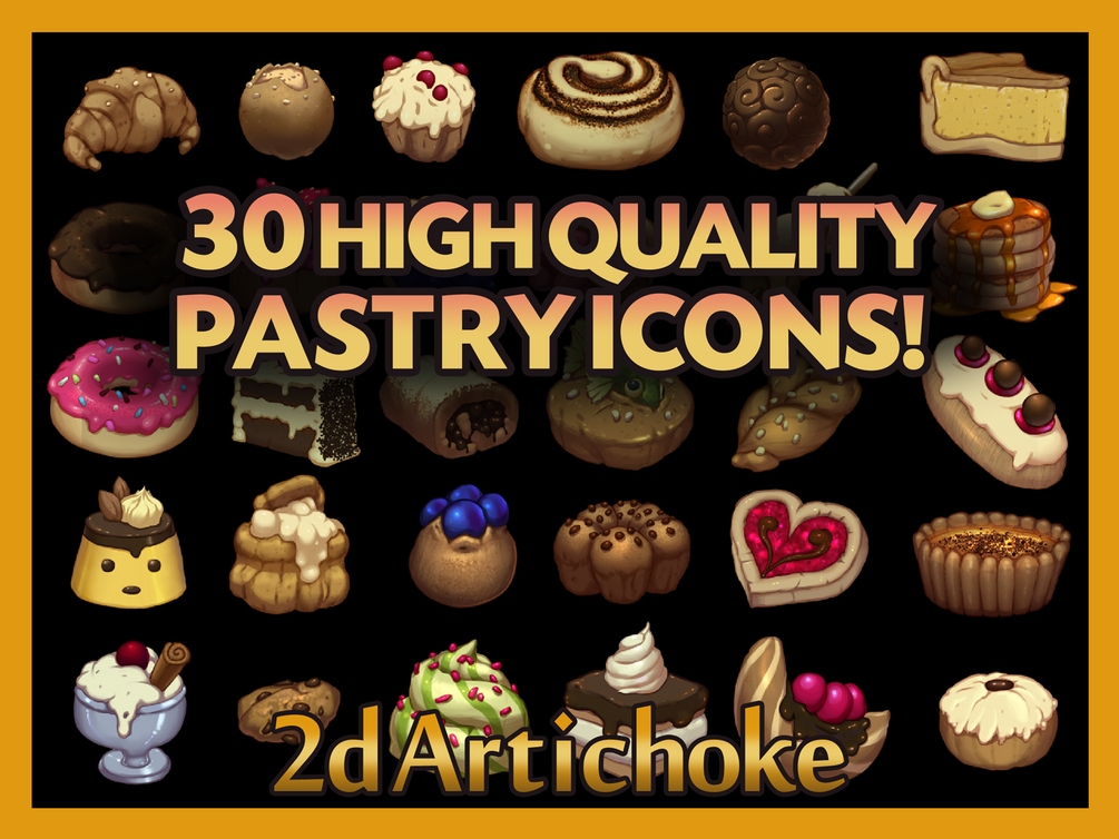 30 High Quality Pastries Pack