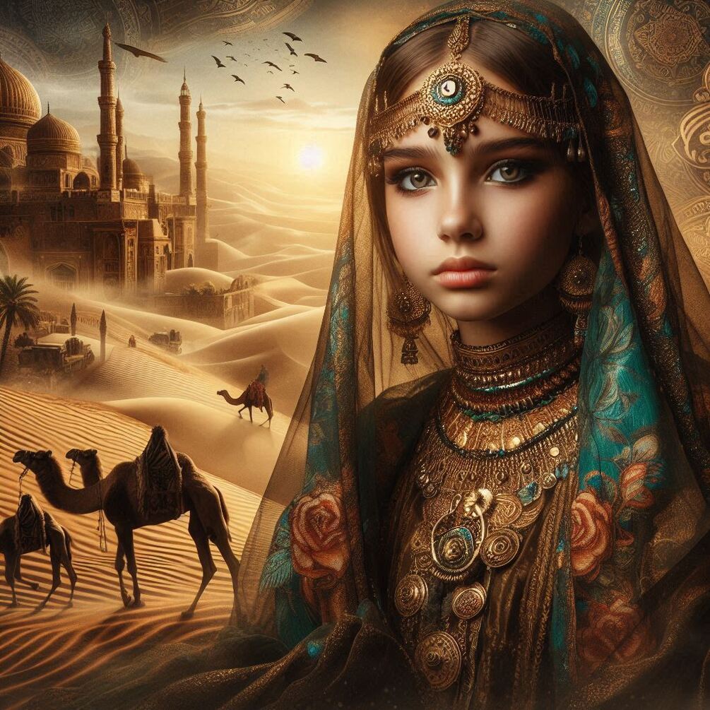 Desert Princess: A Tale of Beauty and Resilience in the Arabian Sands 🌵👑