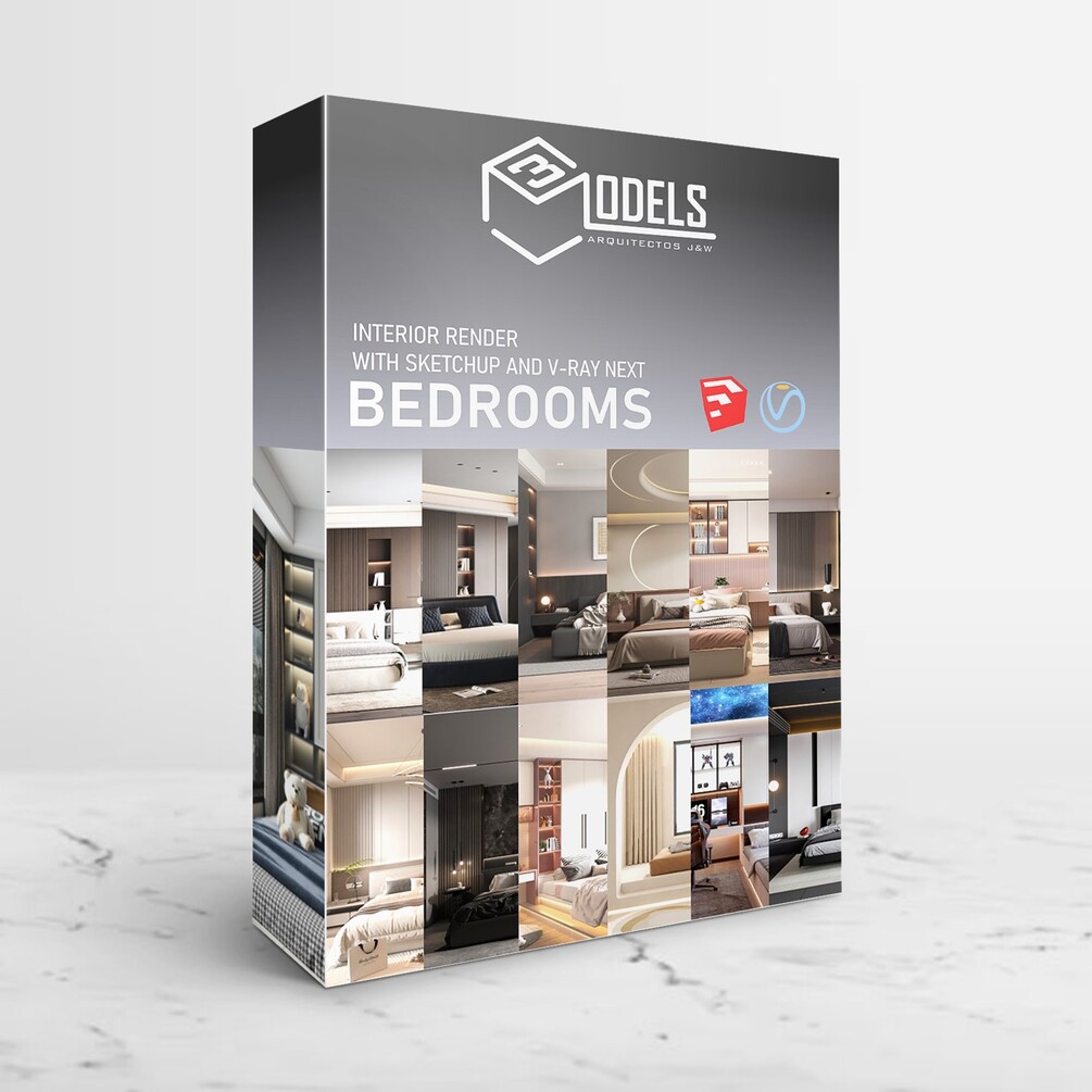 Bedrooms Rendering Package - for Sketchup