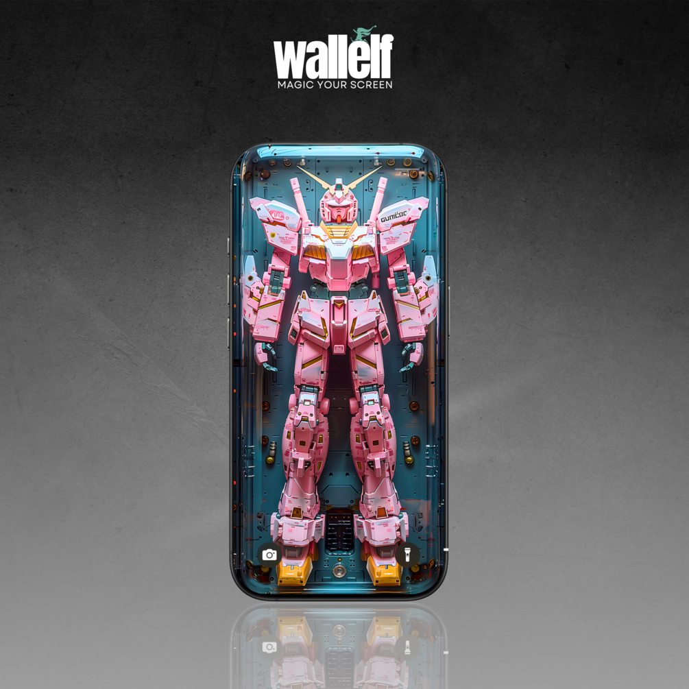 Futuristic Pink Mech Warrior 4K Wallpaper - Compatible with iPhone and ...