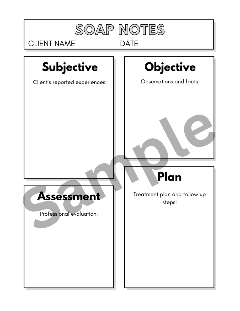 SOAP Notes Template