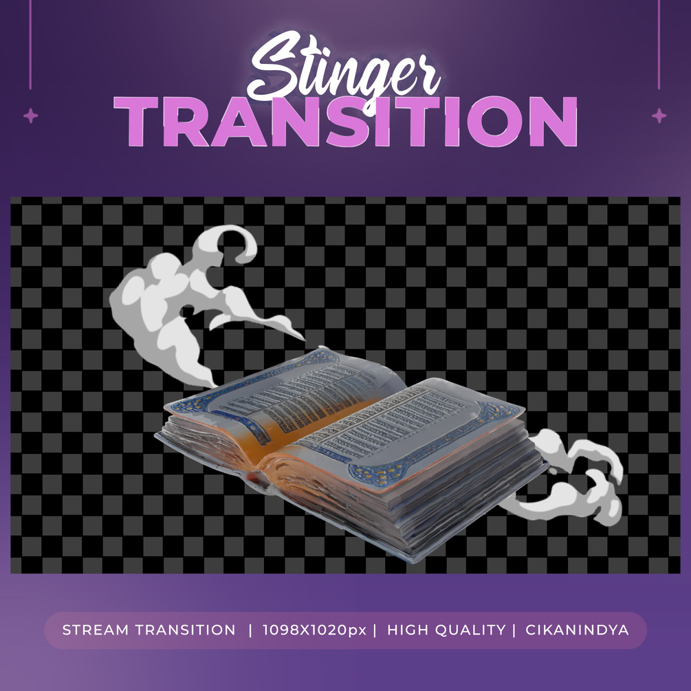 Animated Stinger Transition | Mystical Floating Spellbook with ...