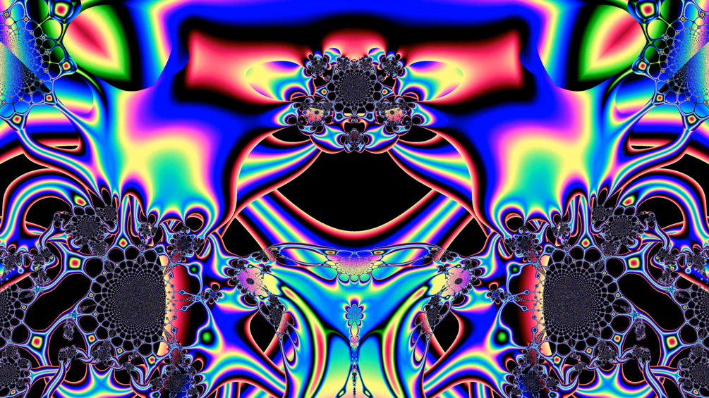 Hypnotic fractal animation loop featuring vibrant geometric patterns ...