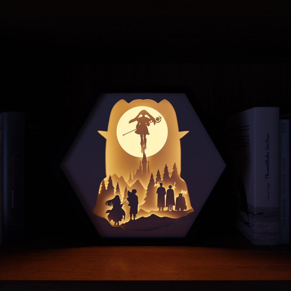 Frieren Beyond Journey's End Inspired by Diy Light Box Lamp Template ...