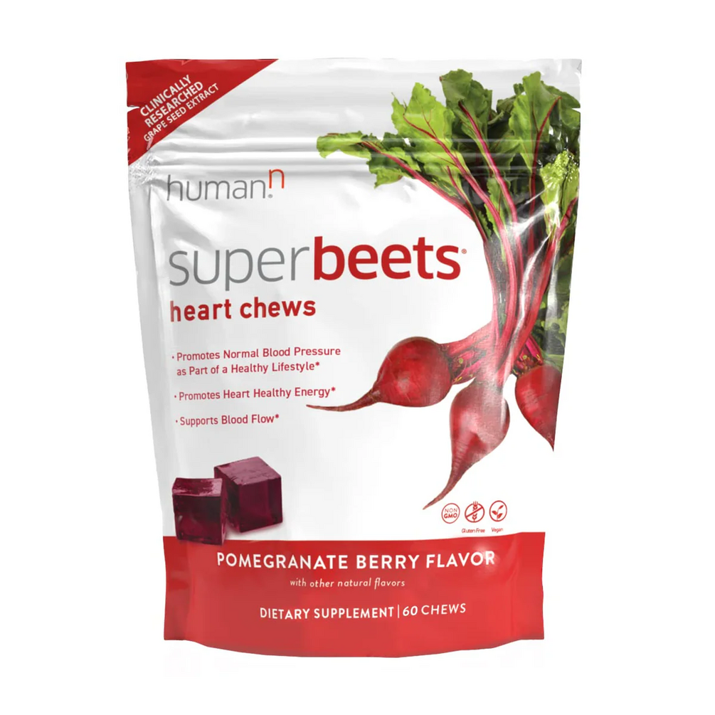 Humann Superbeets Heart Chews - Nitric Oxide Production for Daily Blood ...