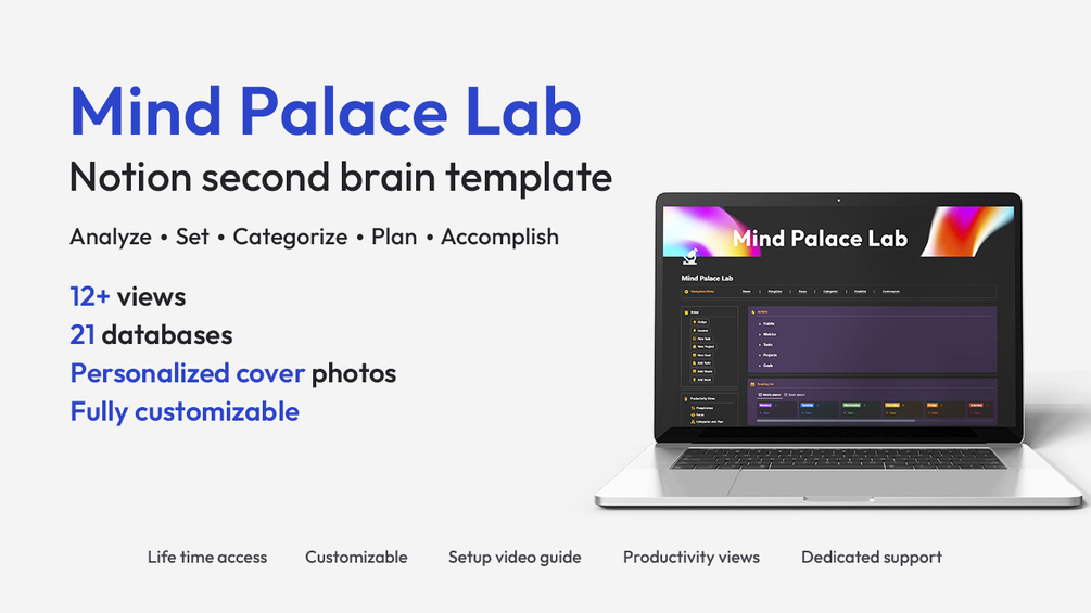 Mind Palace Lab - Notion Second Brain Template
