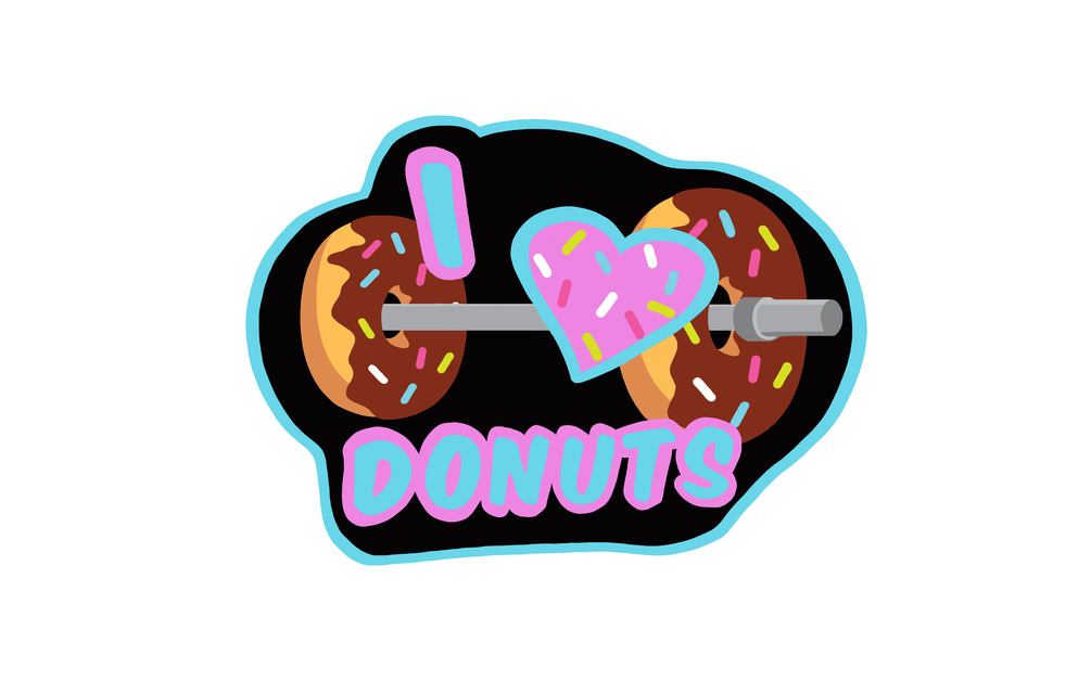 Donut Barbell, Love Donuts, Gym, Crossfit, Fitness, Fatness, sweet
