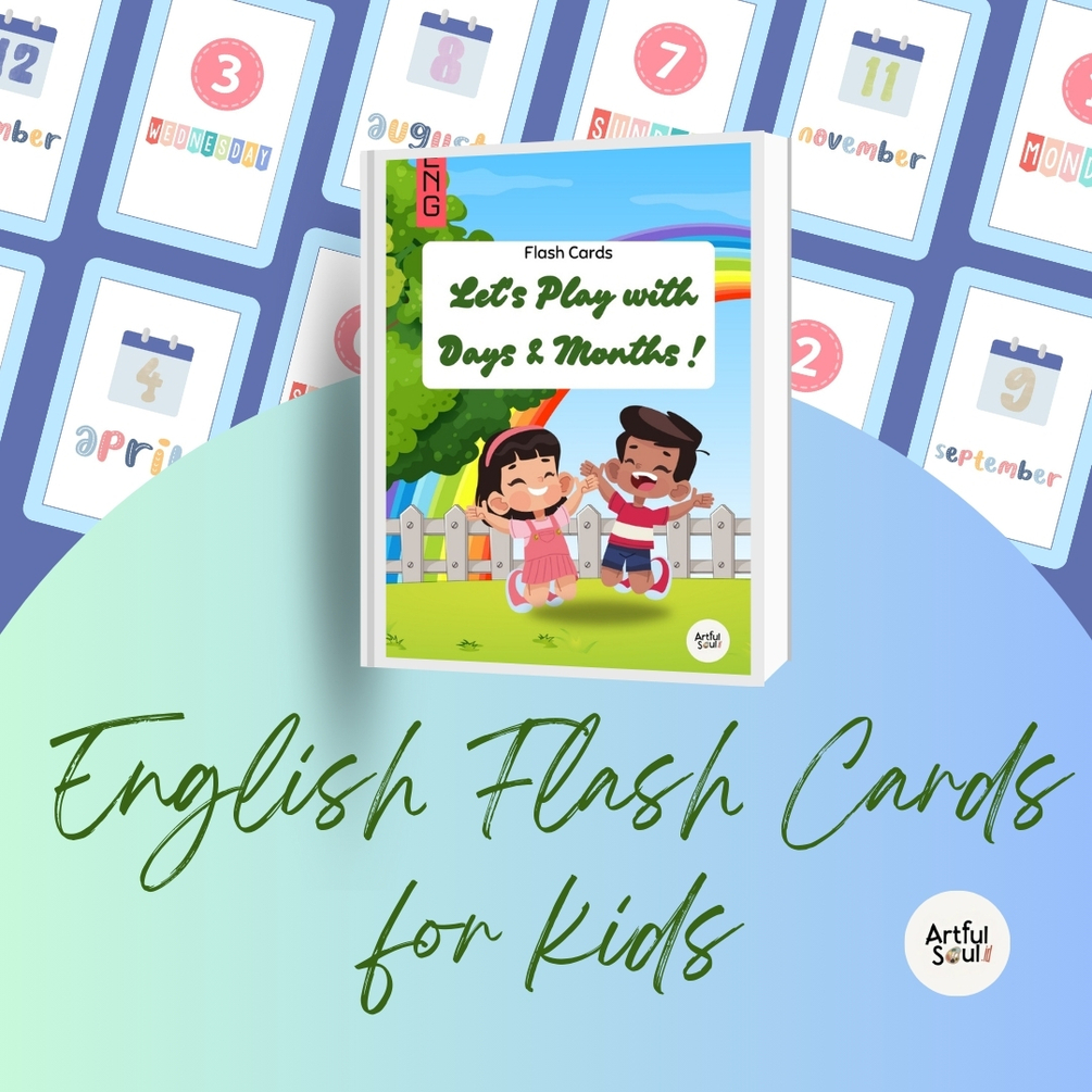 Mono Language Days & Months Recognition Flash Cards