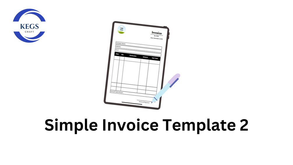 Invoice Template 2 by Kegs Craft