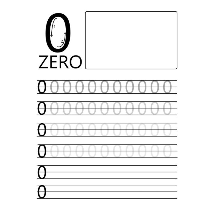 Handwriting number 0-20 book