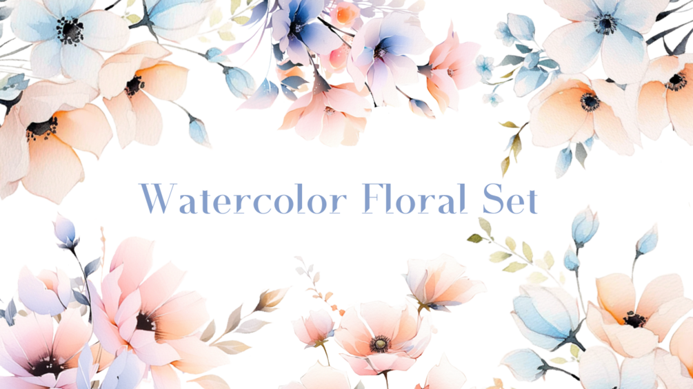 Free Delicate Flower Watercolor Illustration