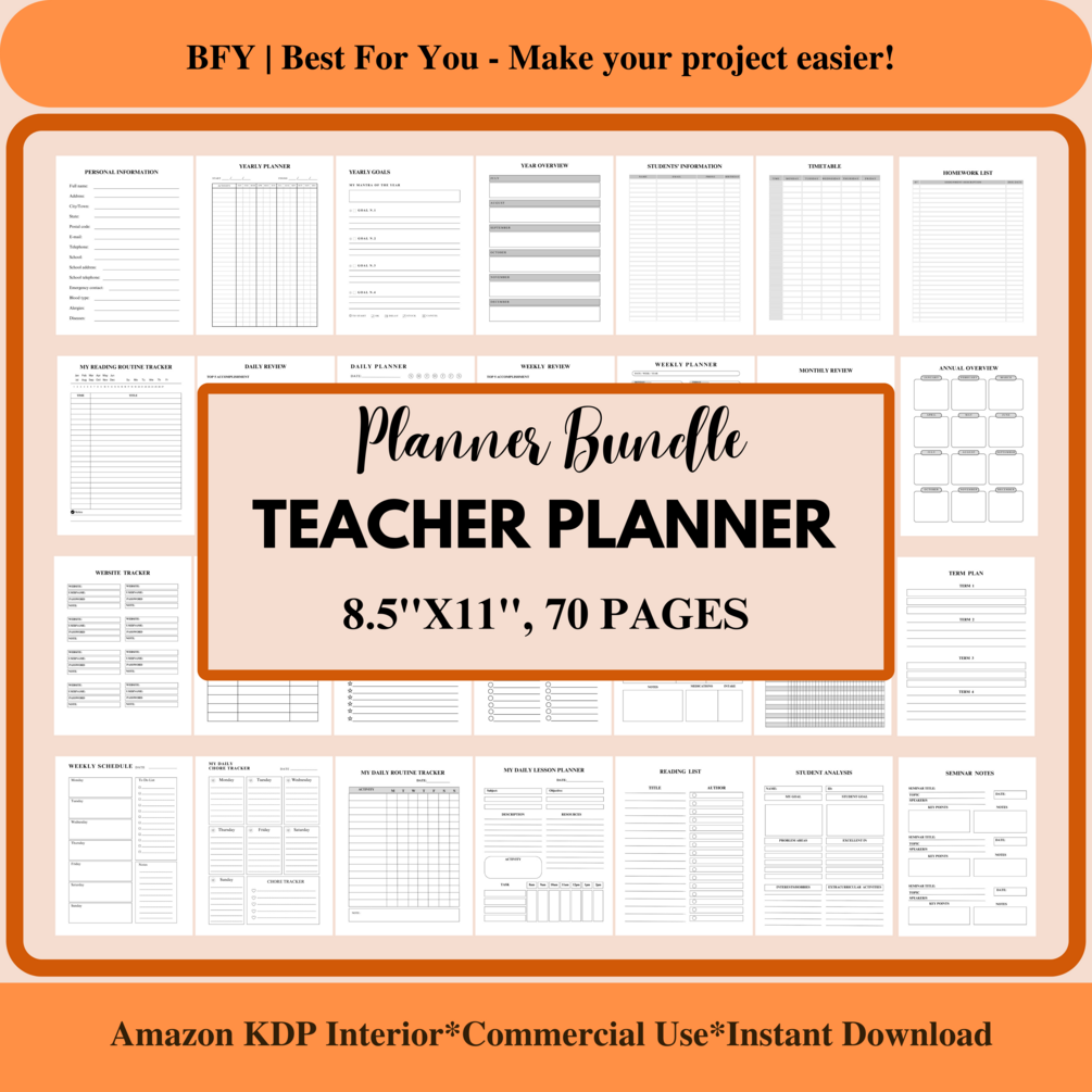 Teacher Planner, Calendar Teacher Planner, Homeschool Teacher, Academic ...