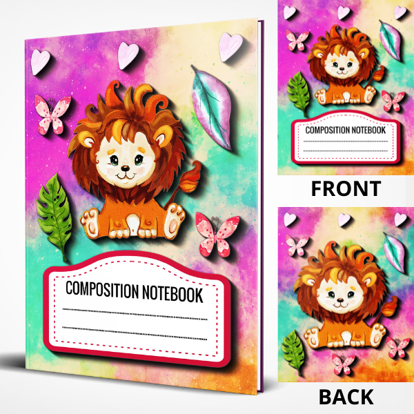 KDP Cover Design For Composition Notebook 8.5x11 | Paperback