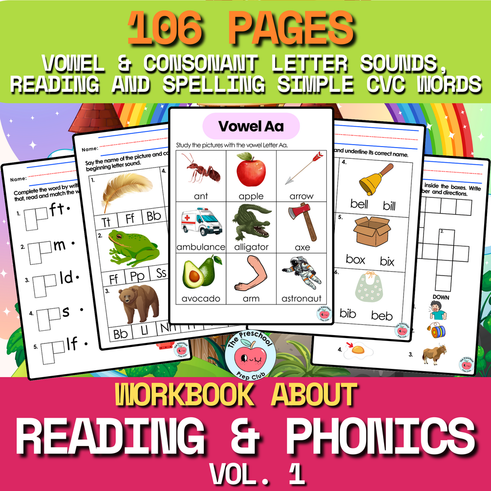 PRESCHOOL WORKBOOK - READING AND PHONICS VOL.1