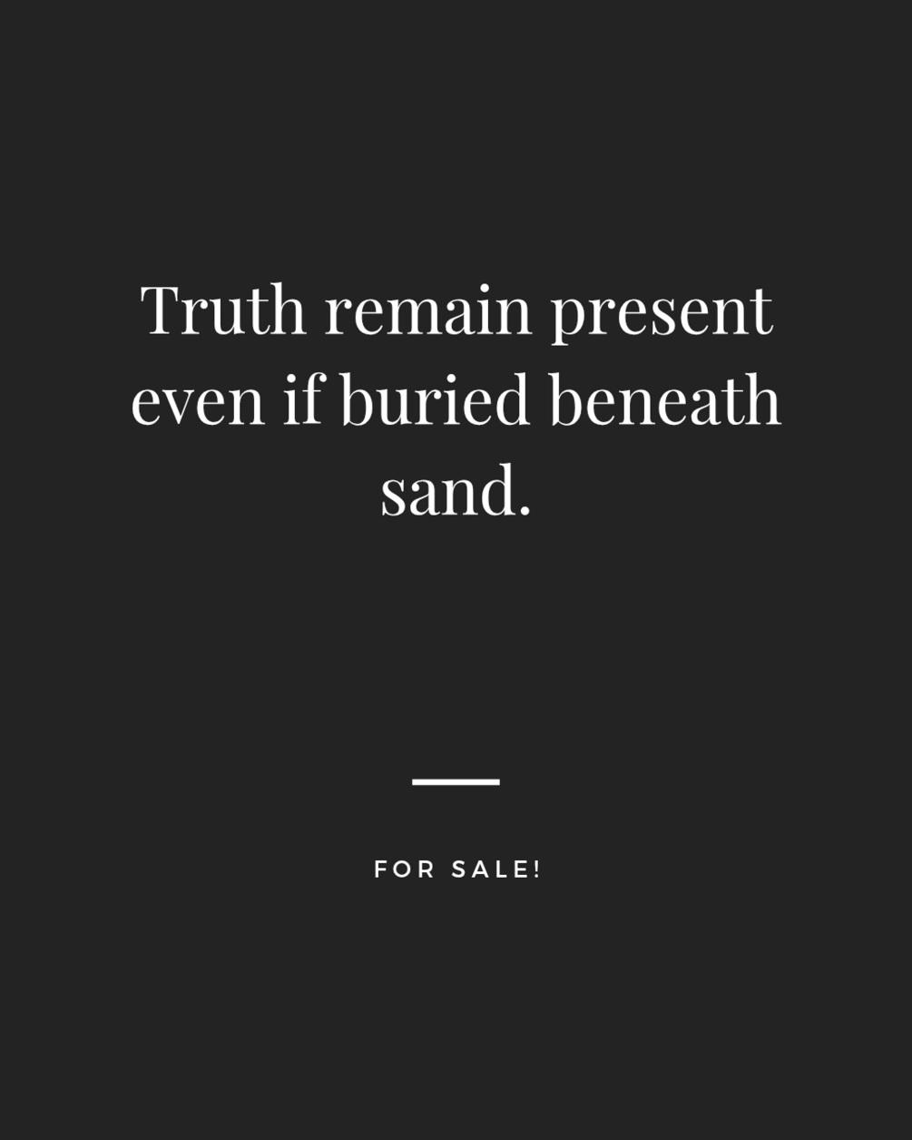 "Minimalist Truth Quote for Instagram"