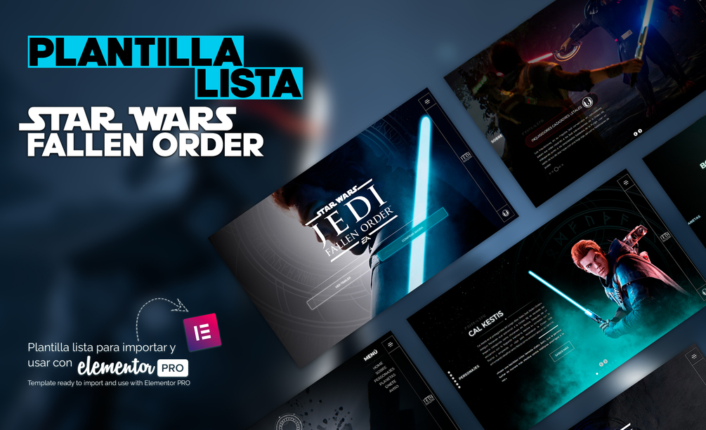 Elementor - Star Wars Fallen Order (Slider de Personajes) - Shadou