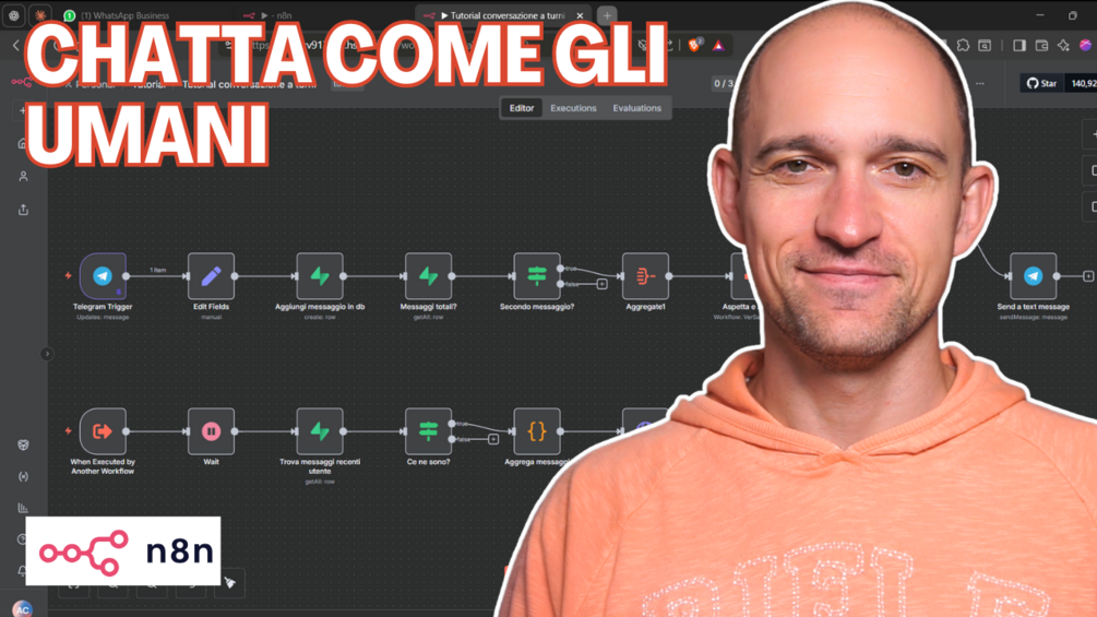 Template n8n: chat "naturale" a turni per agenti AI