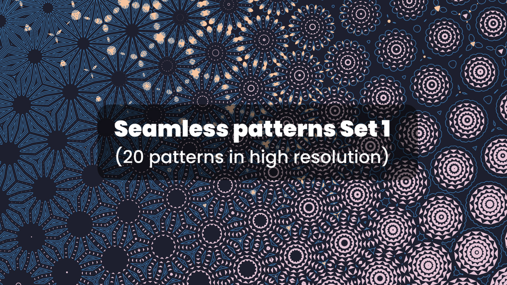 Seamless patterns Set 1 (20 different patterns)