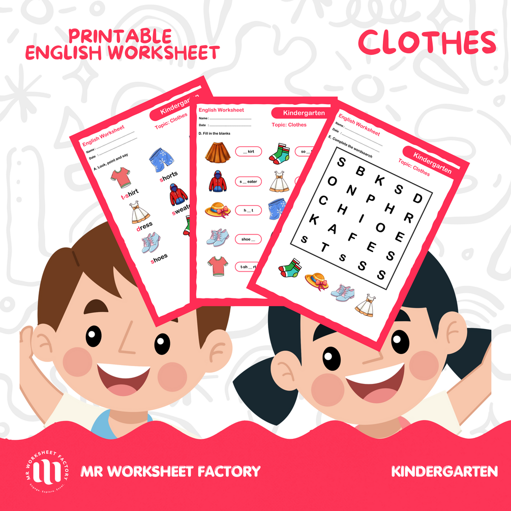 Clothes Worksheets for Kindergarten - 5 Fun and Engaging Pages