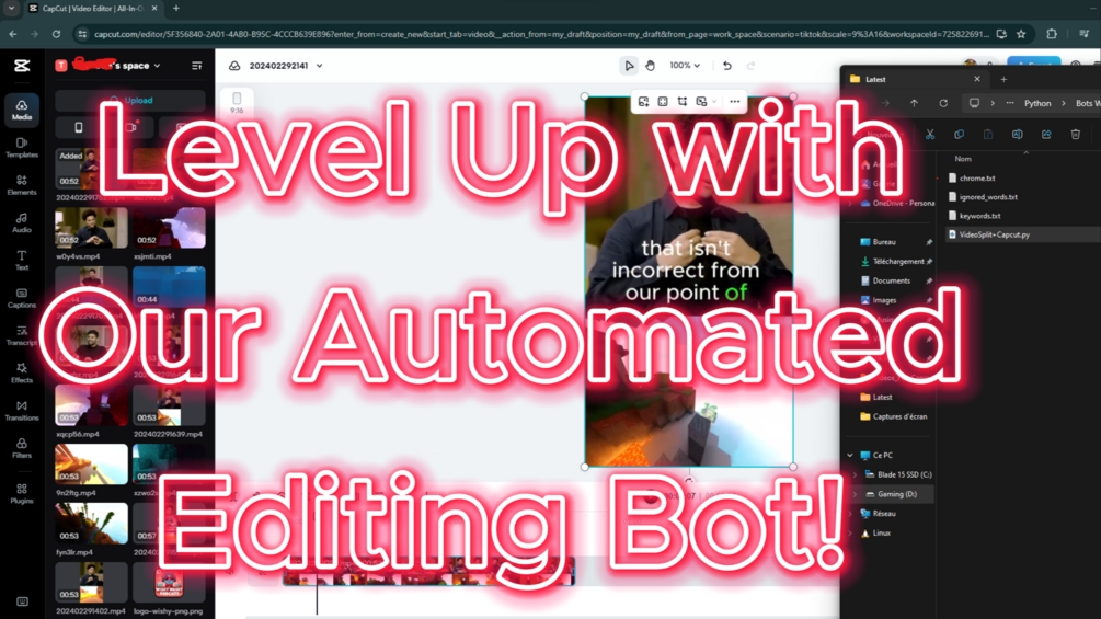 Fully Automated TikTok Video Creation and Editing Bot