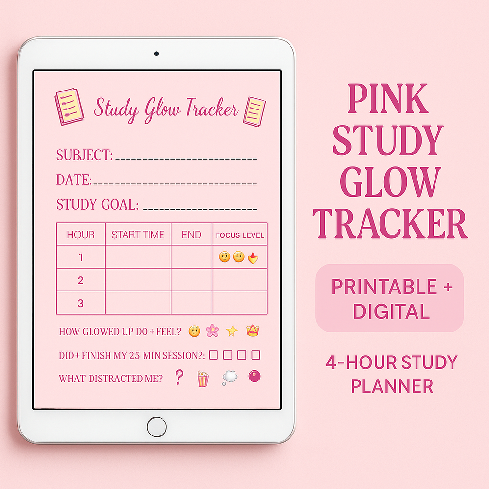 Study Glow Tracker - Pink edition