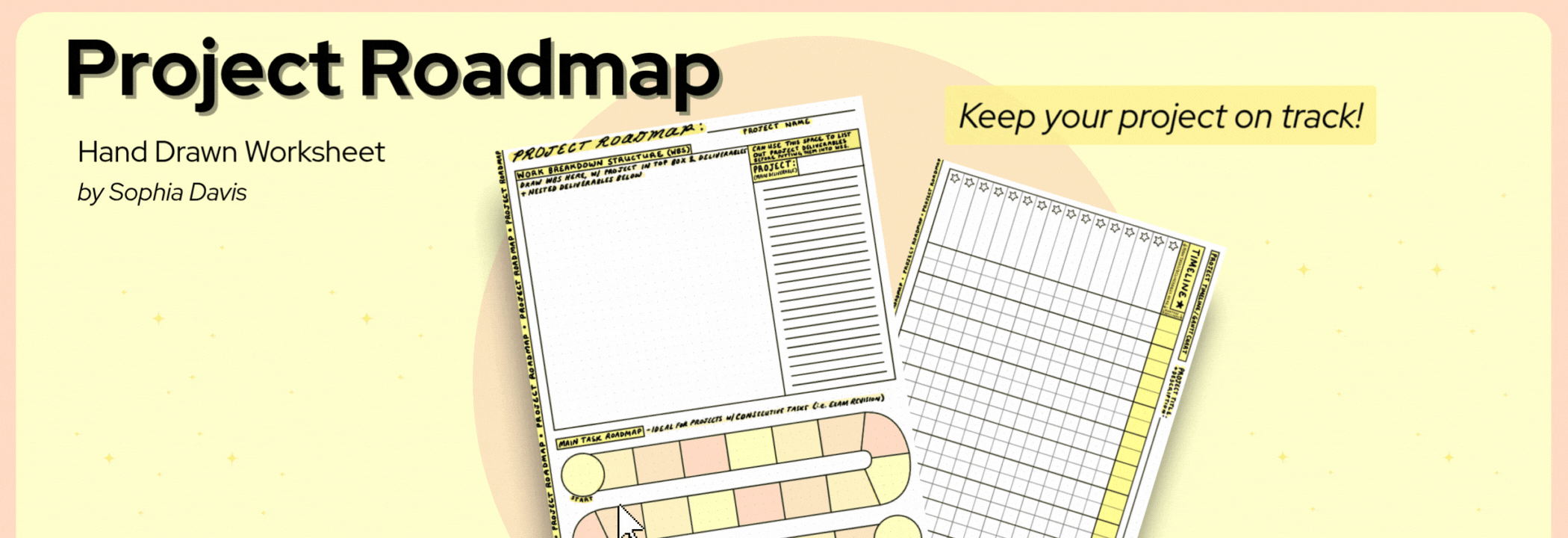 Hand-Drawn Project Roadmap Worksheet