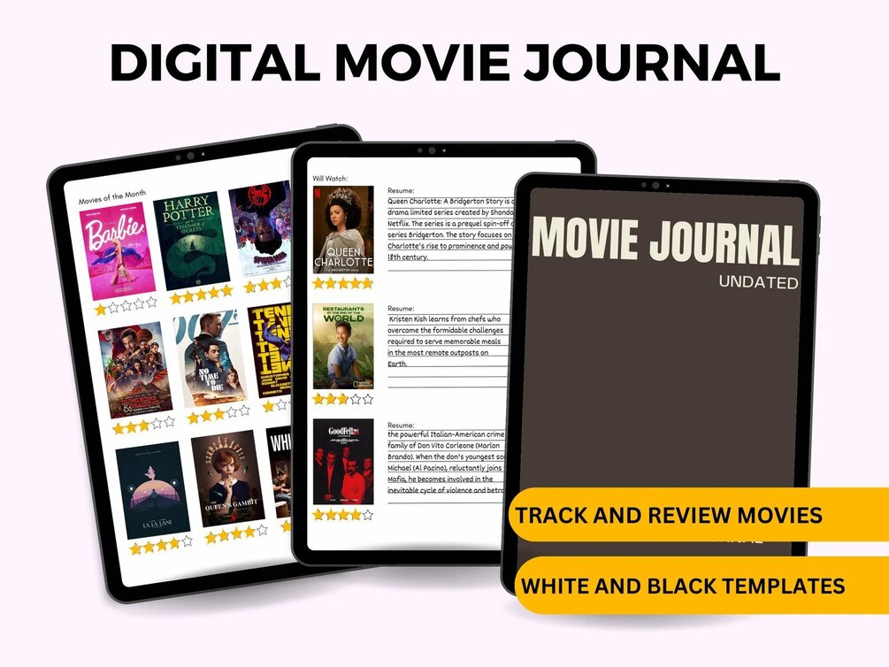 Digital Movie Journal, Digital TV Series Journal, Movie Tracker, TV ...
