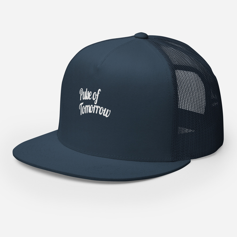 Navy 5 Panel Trucker Cap