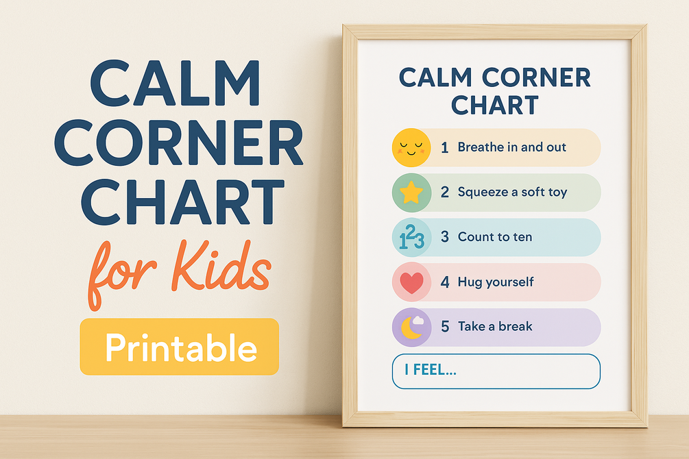 Calm Corner Chart for Kids – Printable