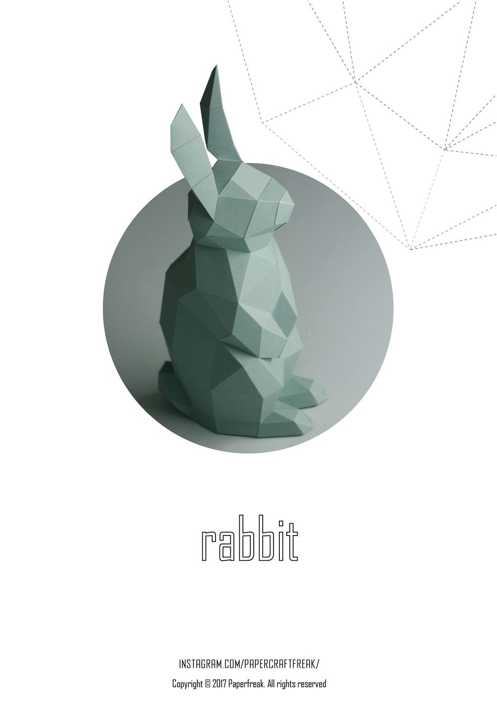 Papercraft rabbit Small bunny 3D template