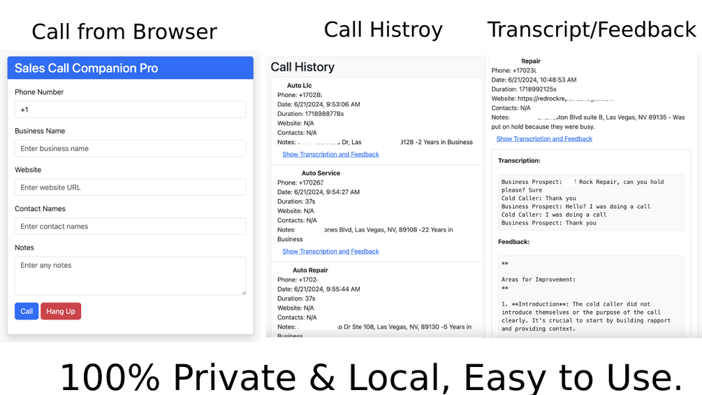 Sales Call Companion Pro: AI-Powered Call Recording (Software for Mac/PC)