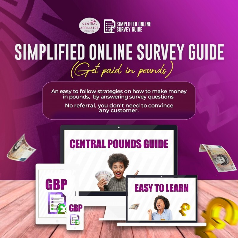 SIMPLIFIED ONLINE SURVEY GUIDE (GET PAY IN POUNDS)