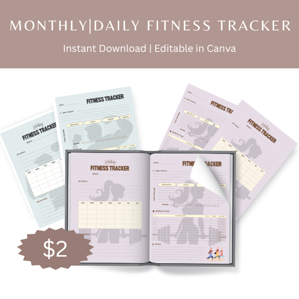 Beginner-Friendly Monthly | Daily Fitness Tracker