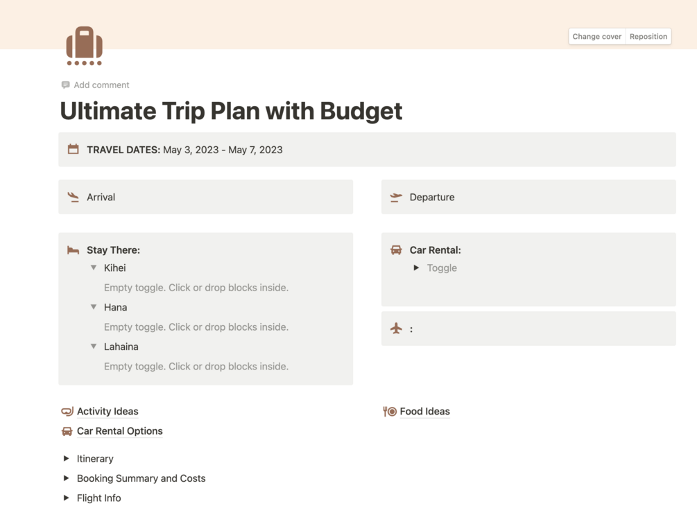 Ultimate Trip Planning Hub with Budget